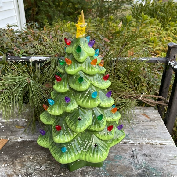 Mr. Christmas | Accents | Mr Christmas Ceramic Light Up 4 Inch Tree ...